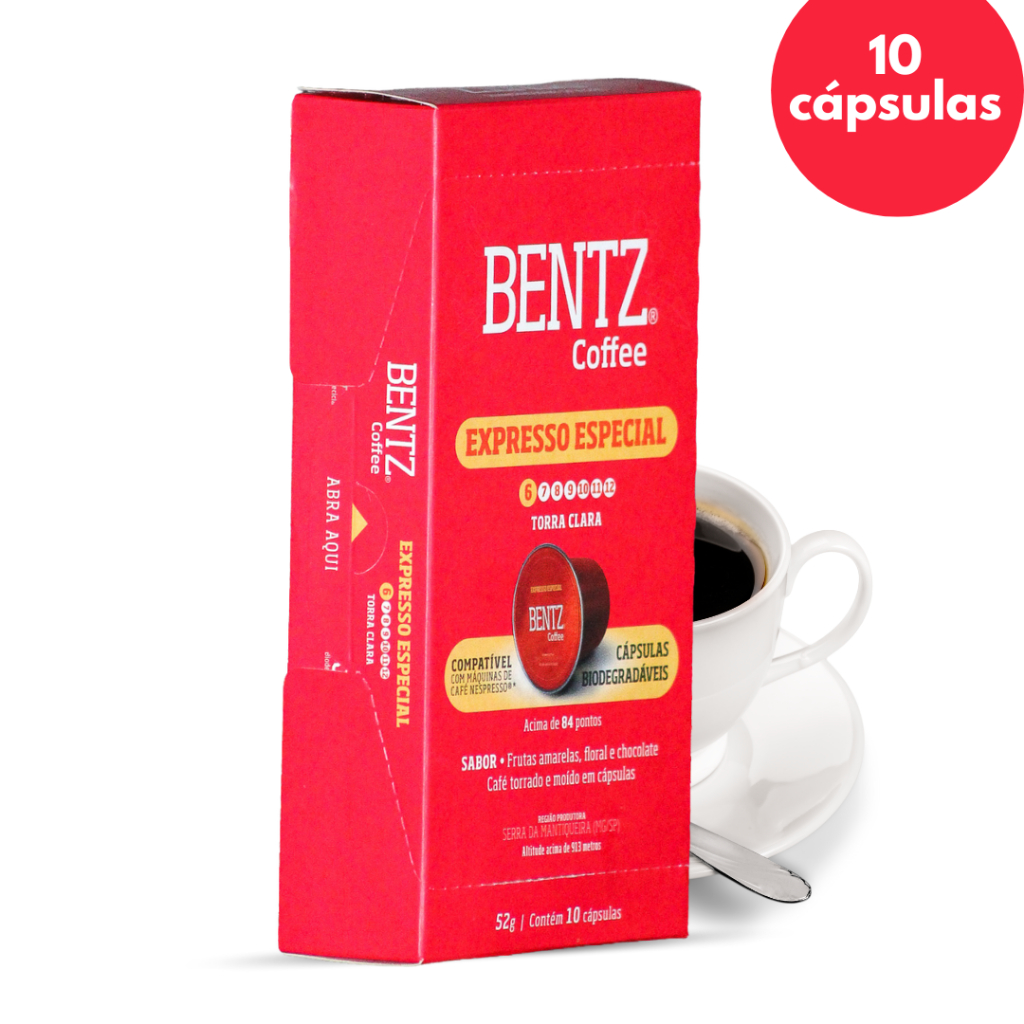 Café em cápsulas BENTZ c/ 10 unidades 100% arábica linha Expresso ...