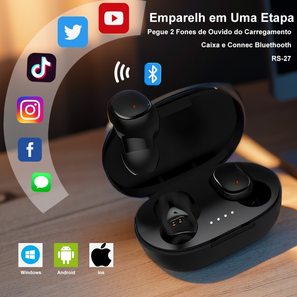 Fone De Ouvido Sem Fio Xiaomi Redmi Airdots 2 Preto | Shopee Brasil