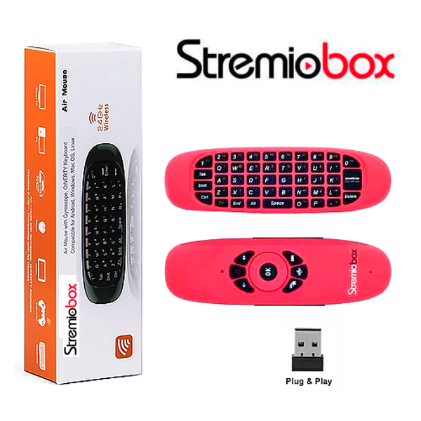 MINI TECLADO AIR MOUSE COM GIROSCÓPIO SEM FIO - STREMIO BOX | Shopee Brasil