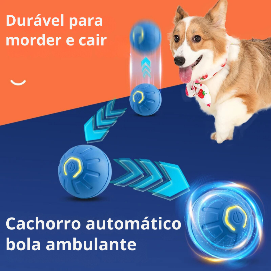 Bola De Brinquedo Smart Dog Toy Ball Móvel Automática Para Cão Pequeno ...