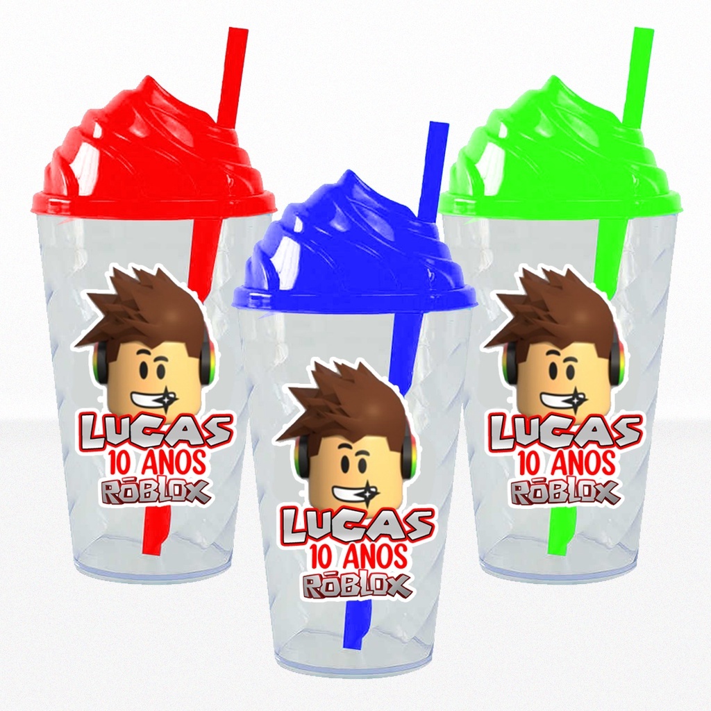 Rótulo Adesivo Personalizado para Copo Roblox | Shopee Brasil