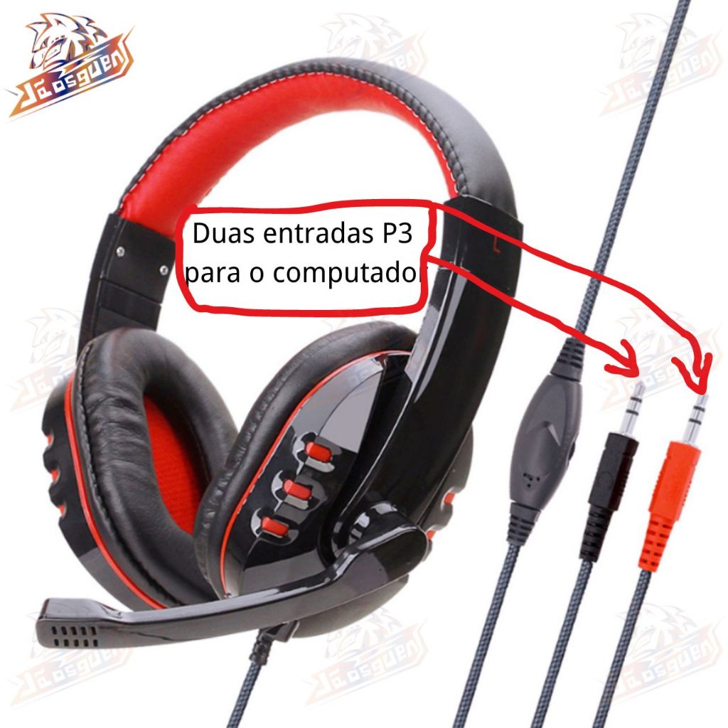 Headset Fone Gamer de ouvido com microfone Para PC Computador Celular, Headphone Q8 | Shopee Brasil