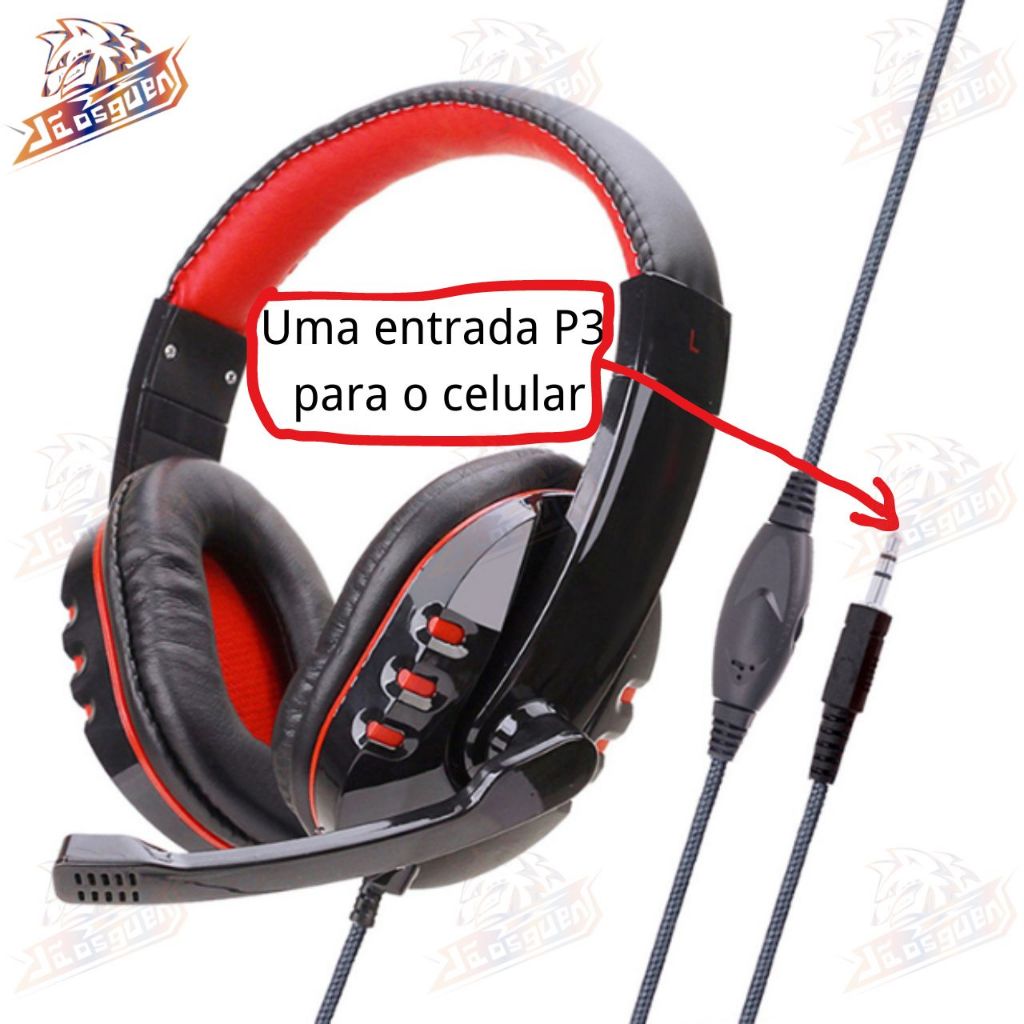 Headset Fone Gamer de ouvido com microfone Para PC Computador Celular, Headphone Q8 | Shopee Brasil