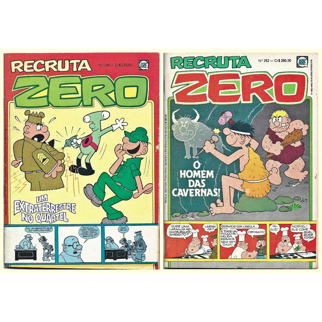 Recruta Zero nºs 245 e 252 (RGE) [jan-ago/83]. Um Extraterrestre no ...