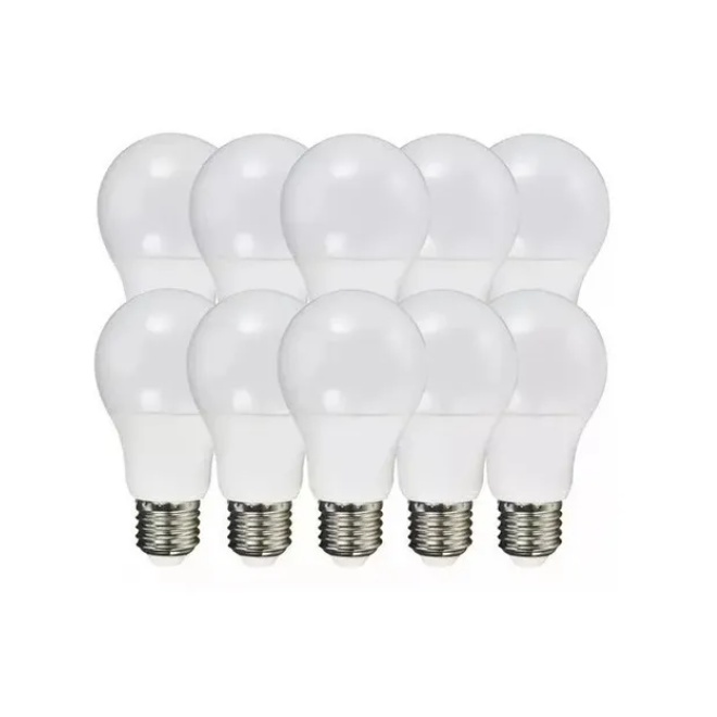KIT 10 20 30 40 50 Lâmpadas Led Bulbo 9W e 12W Branco Frio INMETRO ...