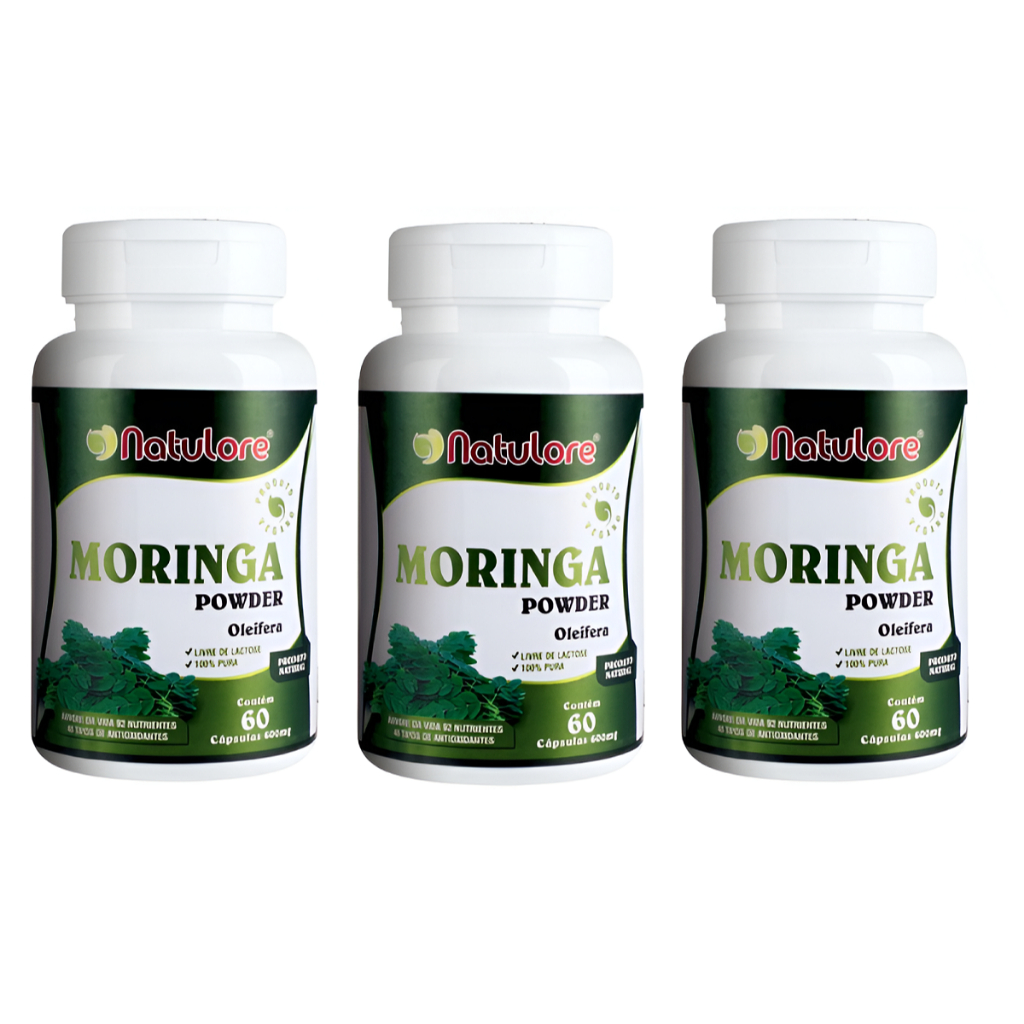 Moringa 60 cápsulas 600mg Natulore ( 03 Unidades ) | Shopee Brasil