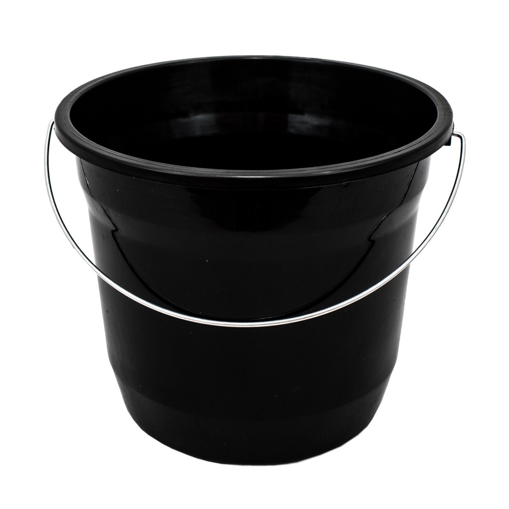 Kit 1 a 10 Baldes Reforçado Balde Plástico Preto 5 litros | Shopee Brasil