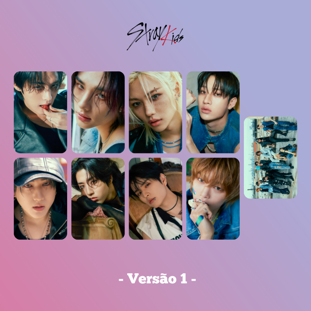 Kit Photocard Stray Kids 'ATE' Frente e Verso (FANMADE) | Shopee Brasil
