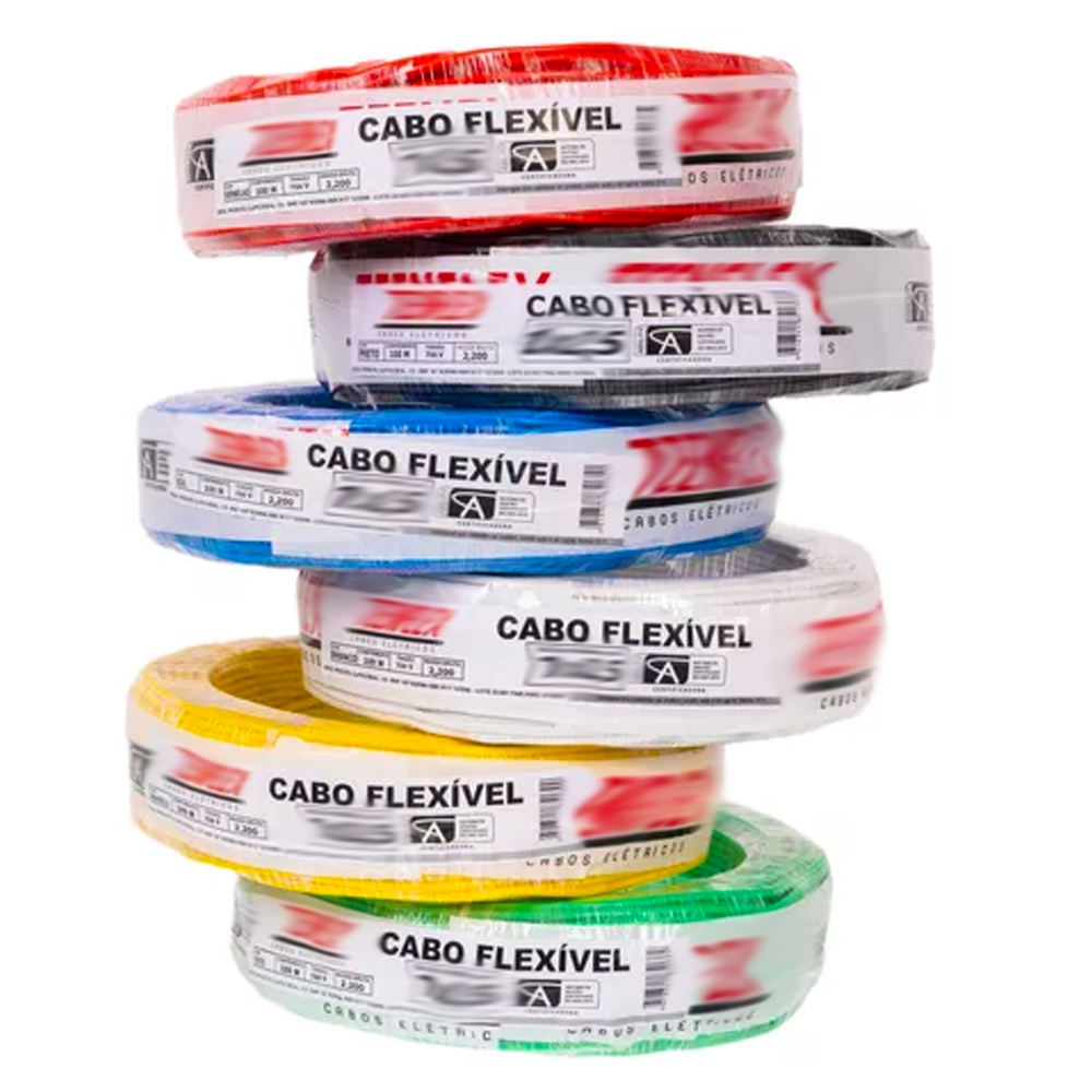 Cabo Flexível 16mm Rolo de Fio Elétrico com Selo certificado 25 metros 50 metros 100 metros ...
