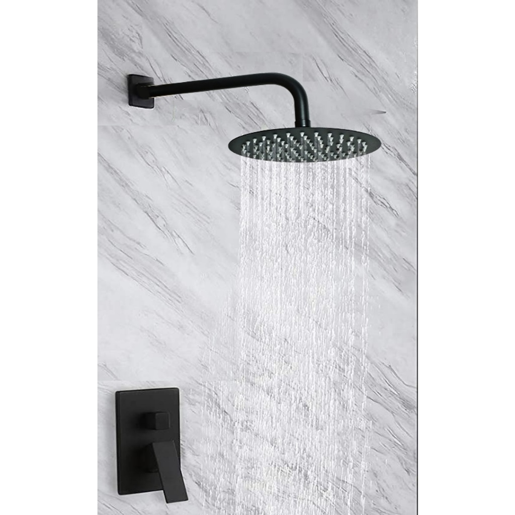 Chuveiro Ducha Grande Para Banheiro Inox Preto Ducha Chuveiro | Shopee ...