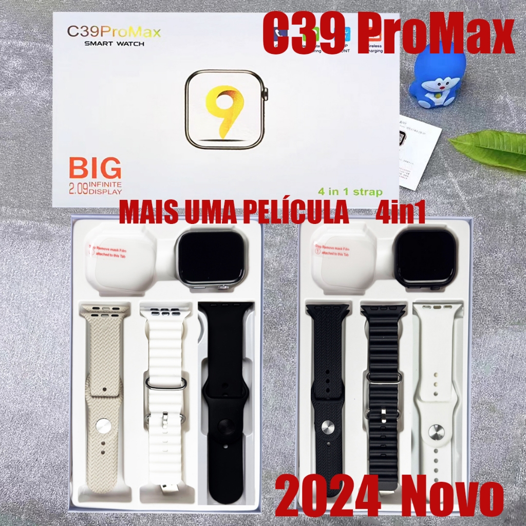 2024 Smartwatch C39 promax Série 9 47mm Relógio Inteligente Feminino ...