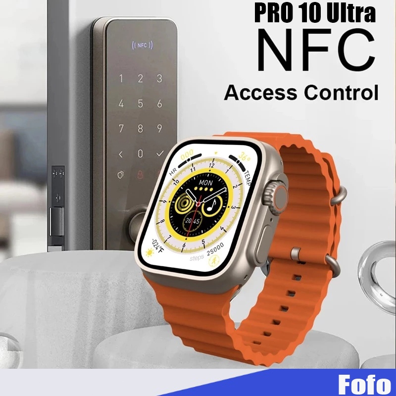 Smartwatch PRO 10 Ultra NFC Nova Série 9 SmartWatch 2.09 Inch HD 49mm Bluetooth Com Calculadora ...