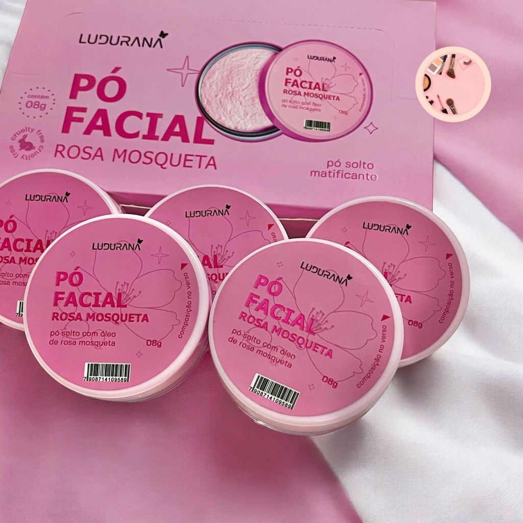 PÓ FACIAL ROSA MOSQUETA Ludurana Solto Matificante Óleo Concentrado ...