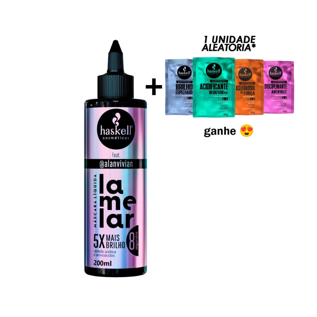 Lamelar Haskell Mascara Líquida 200ml + Sachê 40g Haskell | Shopee Brasil