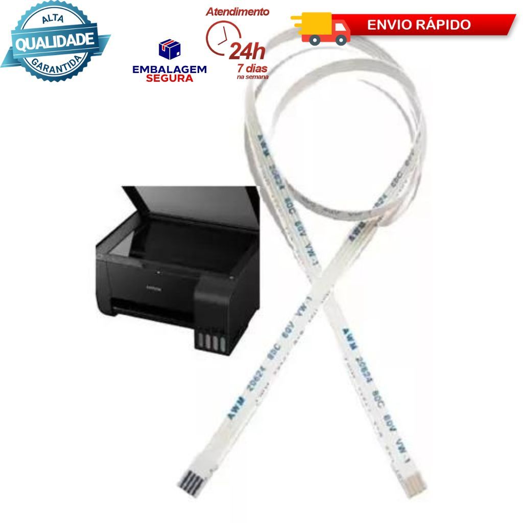 1 Cabo Flat 4 Vias X 40cm Sensor Encoder Epson L3210 L3250 | Shopee Brasil