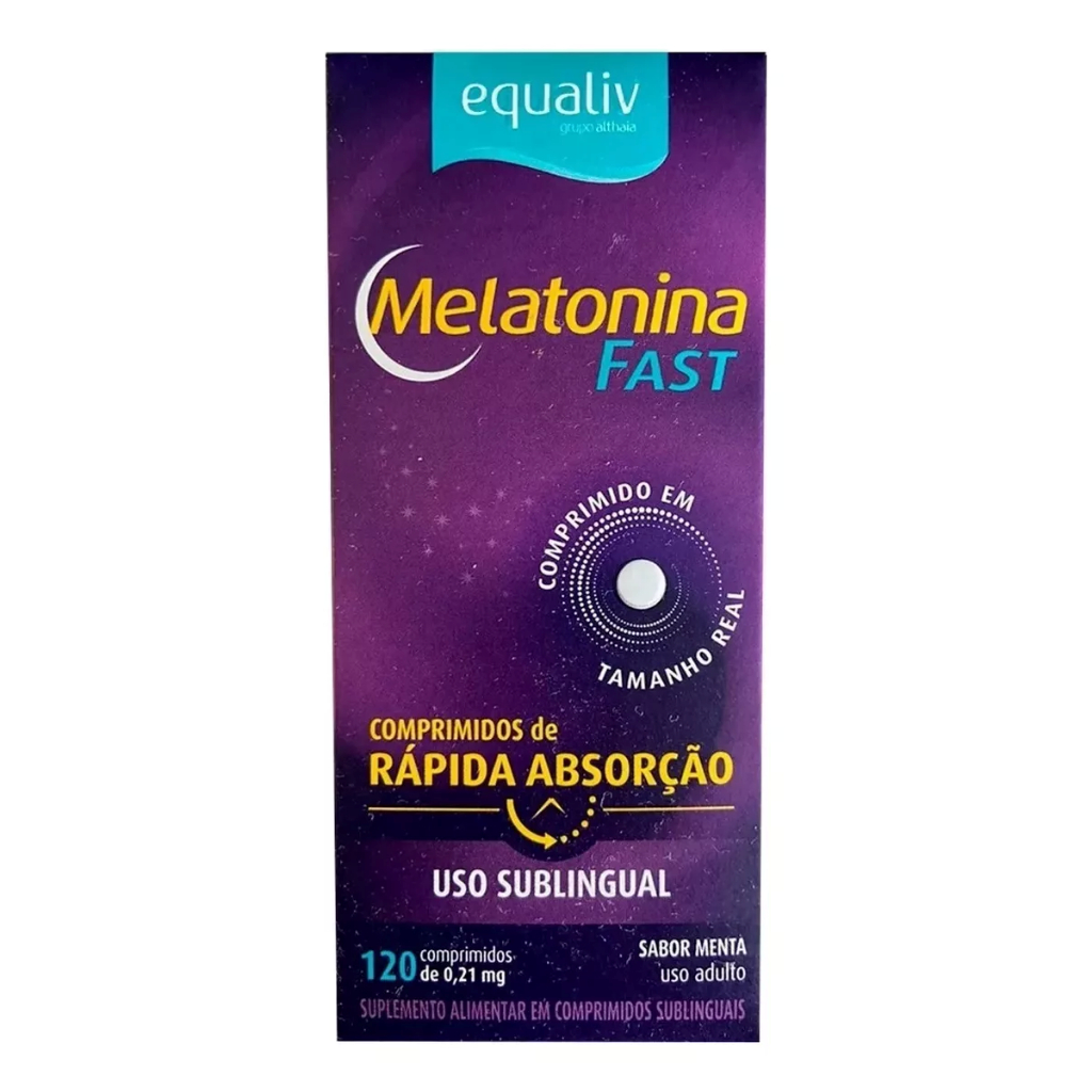 Melatonina Fast Equaliv 120 Comprimidos Sabor Menta | Shopee Brasil