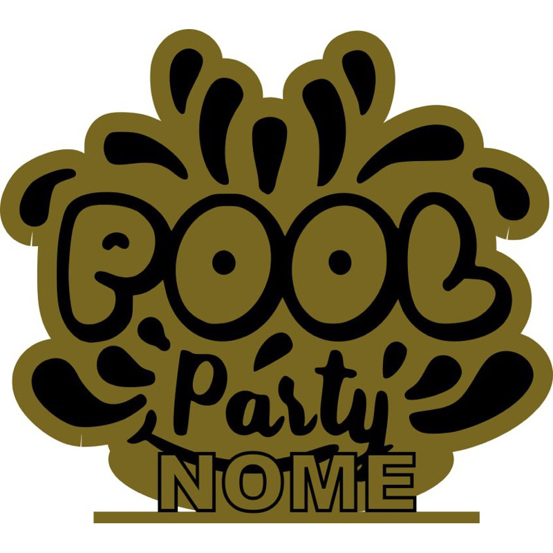 kit 05 ou 10 Centro De Mesa Pool Party, Lembrancinha Personalizado Com ...