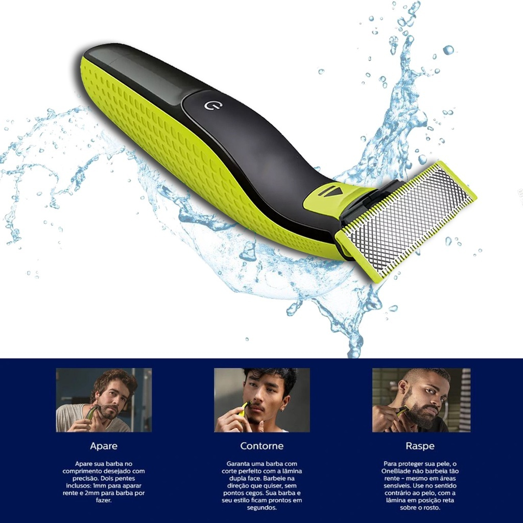 Barbeador Eletrico A Prova D'agua Usb Flexivél Profissional 100V/240V ...