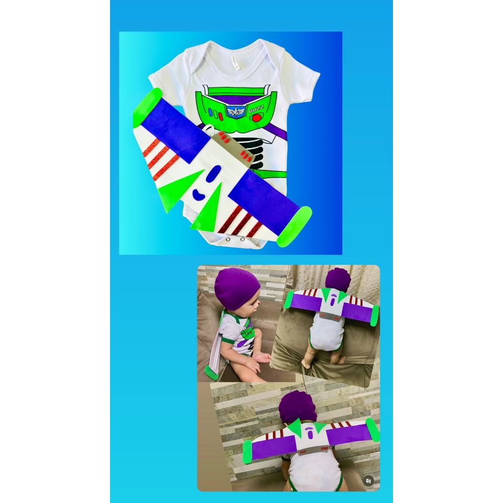 Body Temático para mesversario Bebê Temático Buzz Lightyear - Toy Story ...