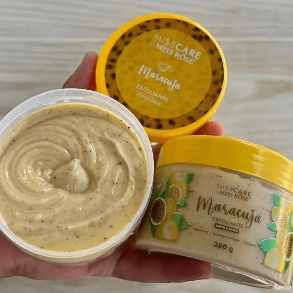 Esfoliante corporal e facial Maracuja Miss Care by Miss Rôse | Shopee Brasil