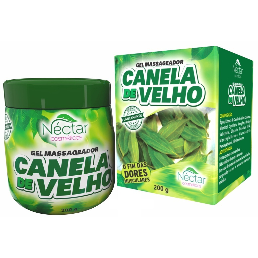 Kit c/ 12 Gel Massagem Canela de Velho 200 g - Néctar Cosméticos ...