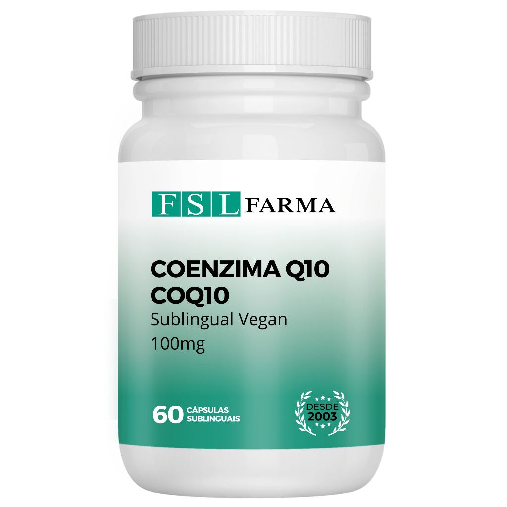 Coenzima Q10 (Ubiquinona) Coq10 100mg Sublingual Vegana 60 Cápsulas ...
