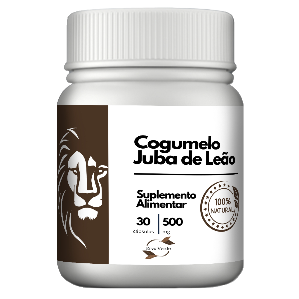 Cogumelo Juba de Leão 500mg - 30 Cápsulas 1 FRASCO ( Potente Suplemento ...