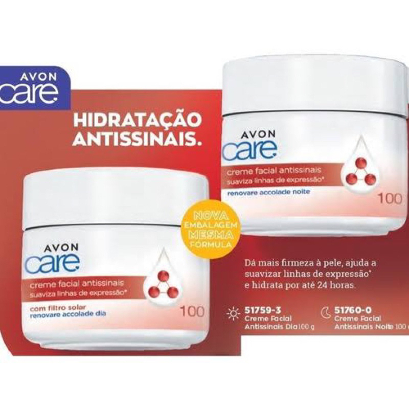Creme Facial Hidratante Avon Care Antissinais 5 em 1 100g - 5 em 1 ...