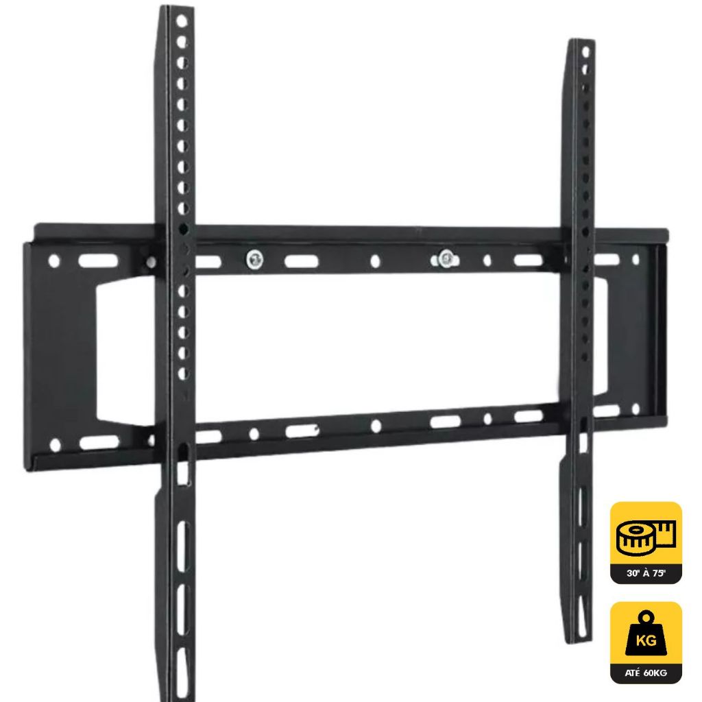 Suporte de Tv 30 a 75 Polegadas Parede Painel Fixo Preto 70kg Samsung ...