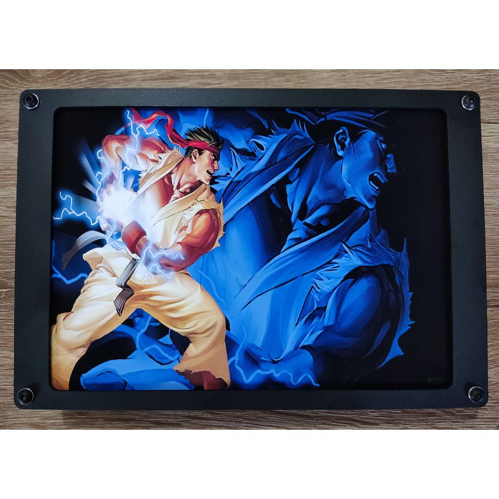 Quadro Ryu Street Fighter Led USB Neon Luminoso com Moldura Decorativo | Shopee Brasil