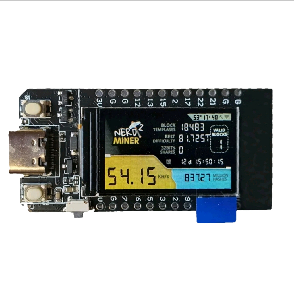 Nerdminer Mine V2 Minerador Bitcoin - Esp32 T Display | Shopee Brasil
