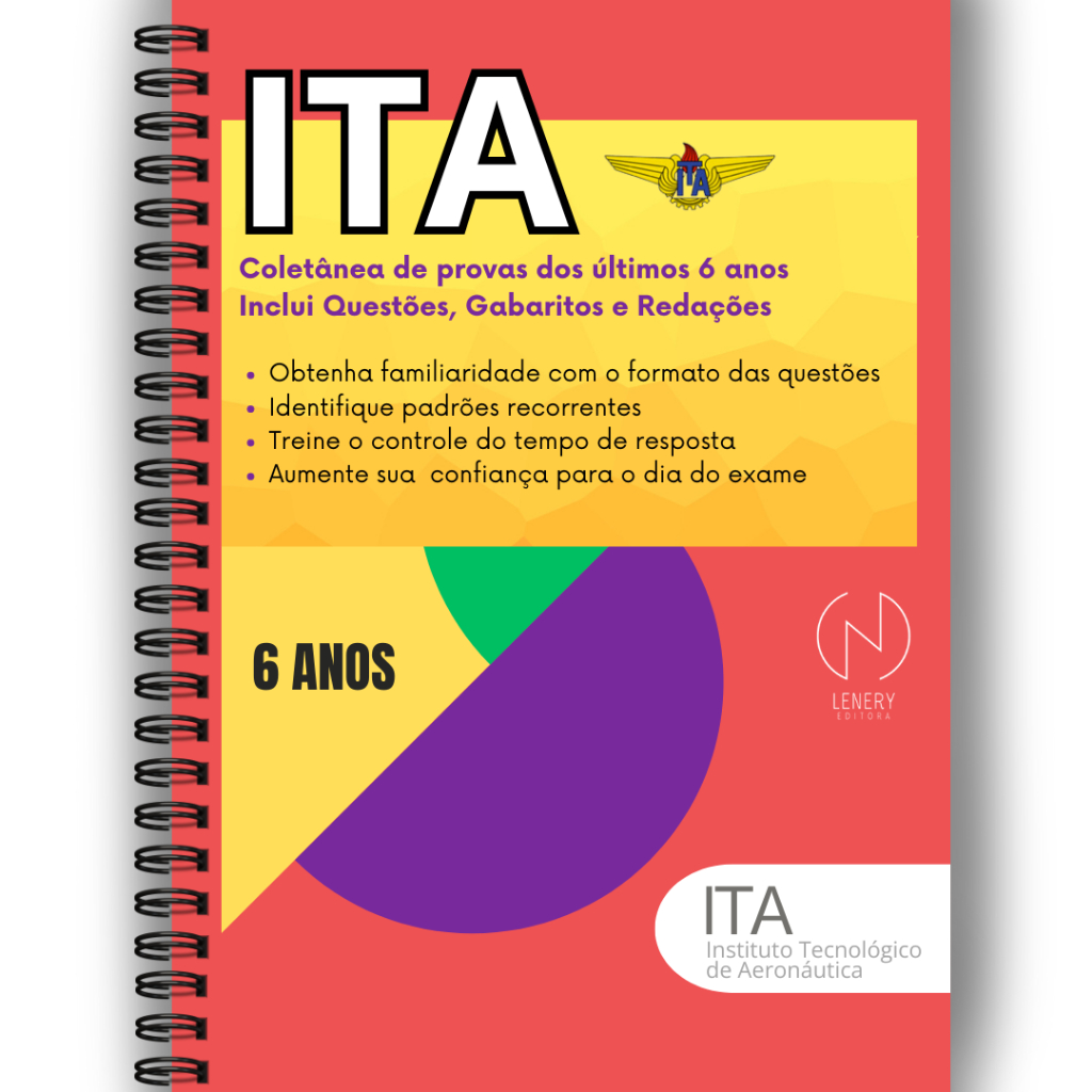 Apostila ITA 1ª Fase 2019 até 2024: Provas Completas, Gabaritos e Temas ...