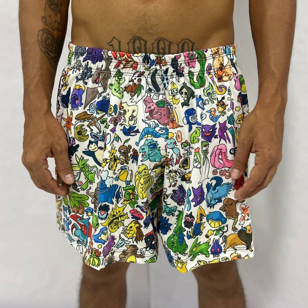 short samba canção todos personagens pokemons 151 desenho geek | Shopee ...