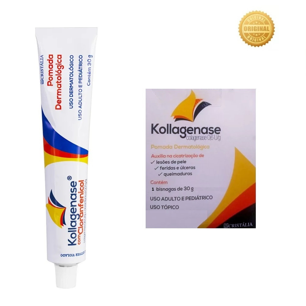1 Pomada Kollagenase Colagenase Cicatriz, Feridas e Queimaduras ...
