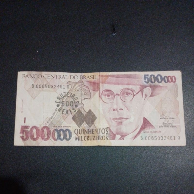 C237 - cédula 500 Cruzeiros Reais - MBC | Shopee Brasil