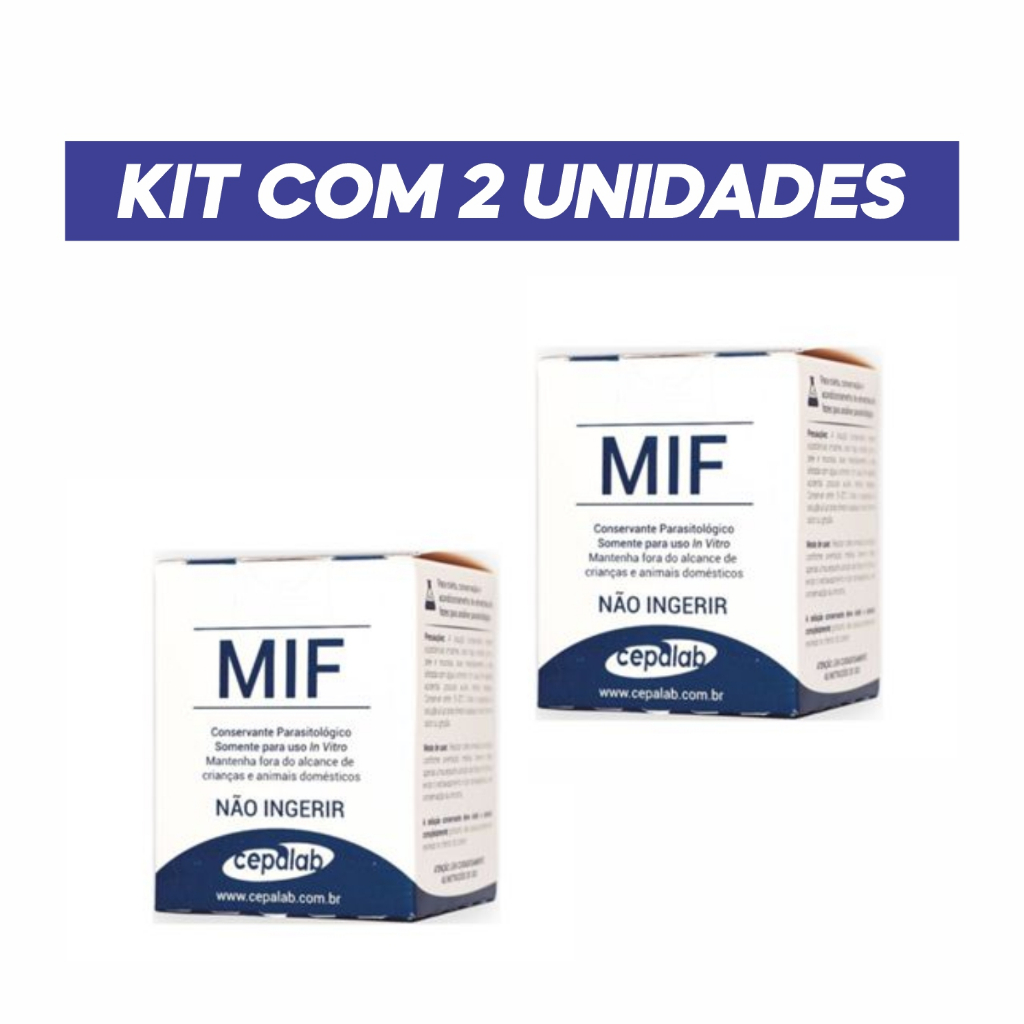 Coletor De Fezes Mif Conservante + Cx C/01 Und Exame Parasitológico ...