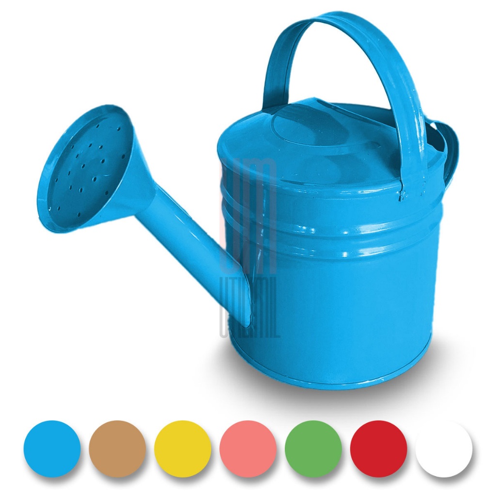 Regador Colorido Metal 3 Litros Jardim Plantas Decoração Bico Chuveiro ...