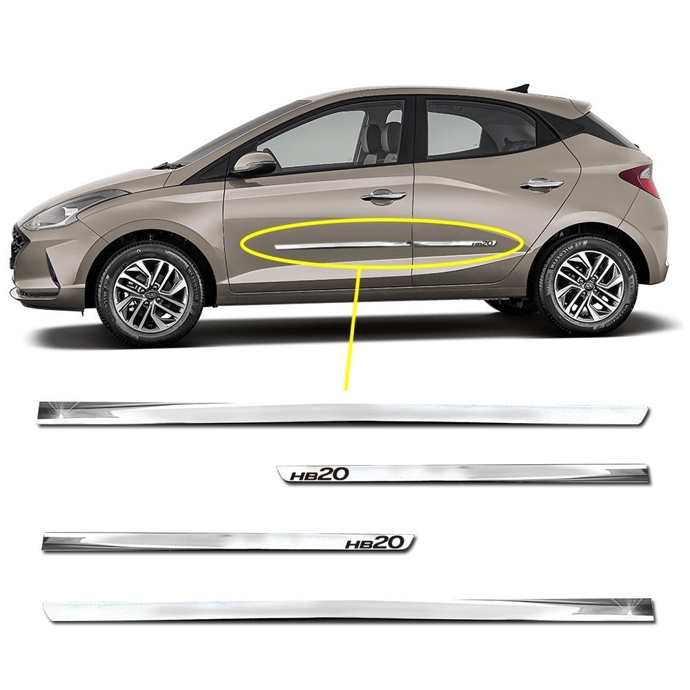 Friso Lateral Slim Inferior Hb20 2013 2014 2015 2016 2017 2018 2019 ...