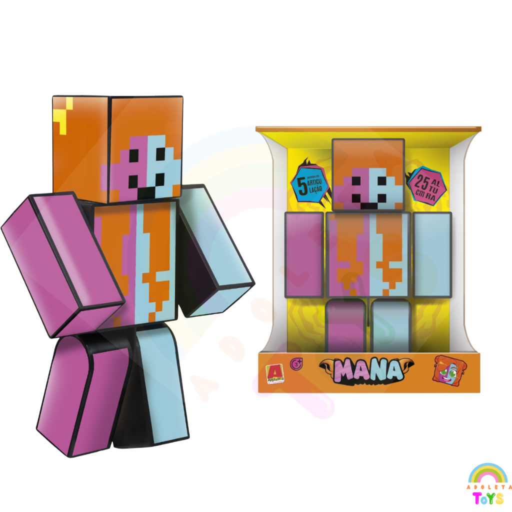 Boneco Minecraft Mana Gamer 25 cm Original Artuiculado | Shopee Brasil