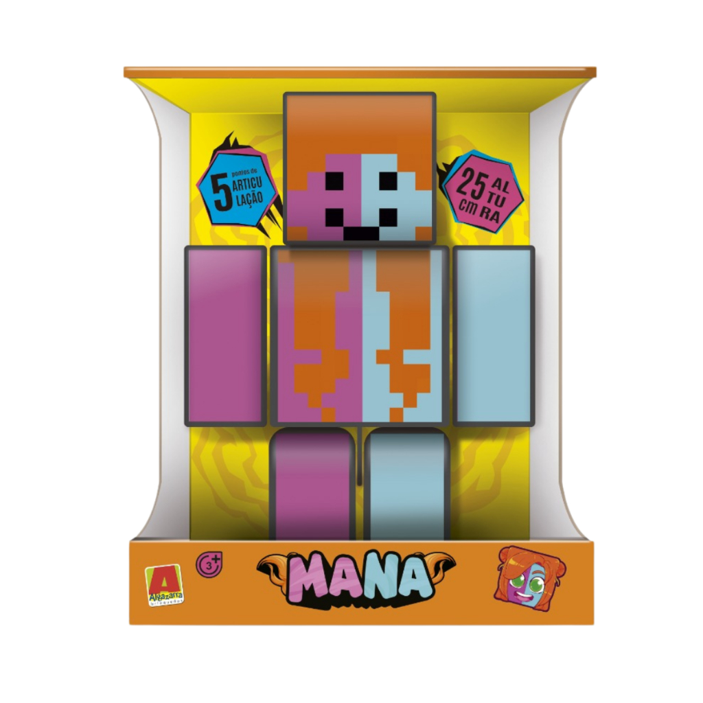 Boneco Minecraft Mana Gamer 25 cm Articulada Original | Shopee Brasil