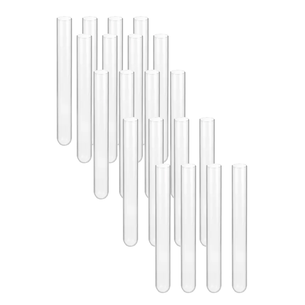 Kit com 20 Tubos de Ensaio de Vidro fundo redondo 15x150 sem tampa com ...