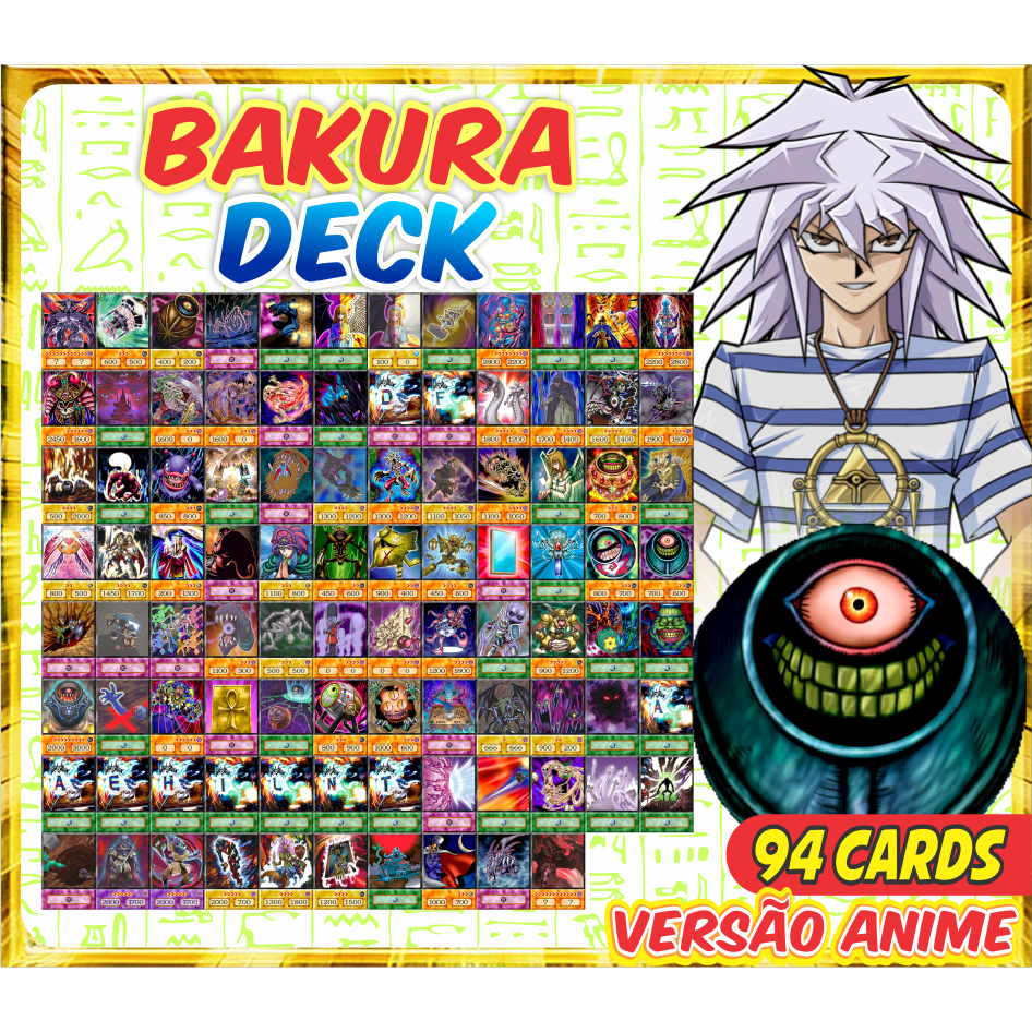 Bakura (90 Cartas) Deck Anime Yugioh | Shopee Brasil
