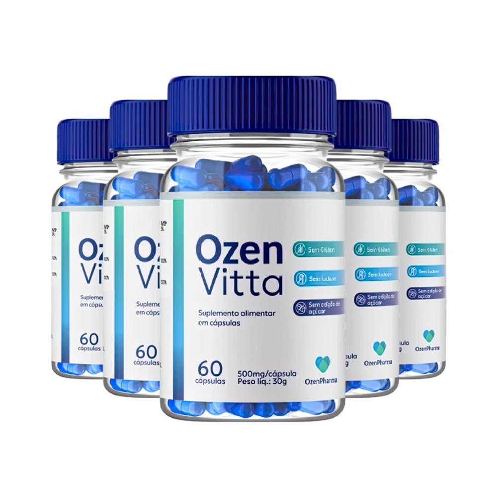 Ozen Vitta - Suplemento Alimentar Natural - Kit com 5 Frascos de 60 Cápsulas - Original | Shopee ...