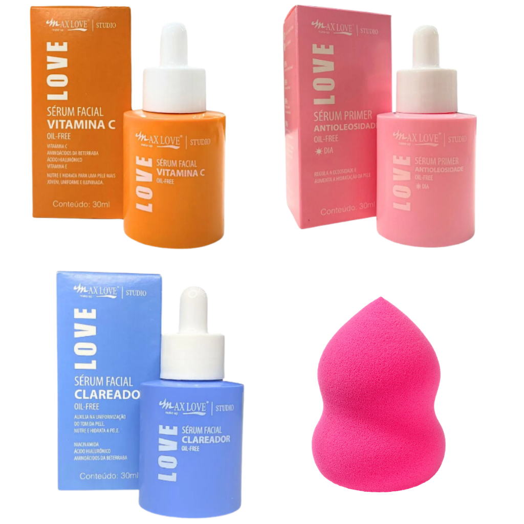 Kit Max Love 3 Sérum Facial | Shopee Brasil