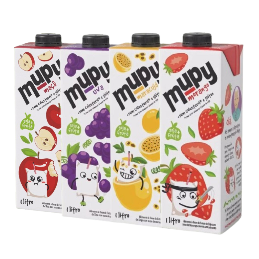 Suco Mupy Soja Diversos Sabores 1L - 4Unidades | Shopee Brasil