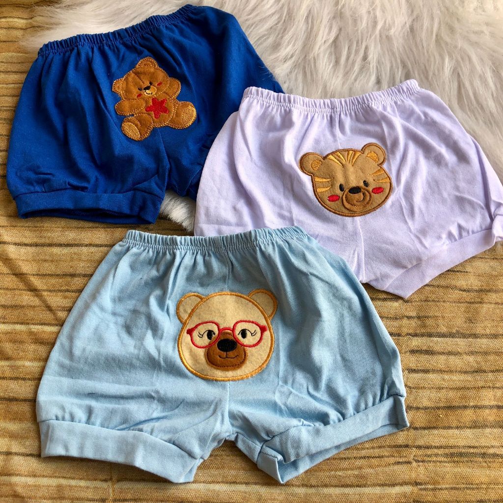 Short Shortinho Kit Com 3 Unidades Roupa de Bebe Recem Nascido Menino e ...