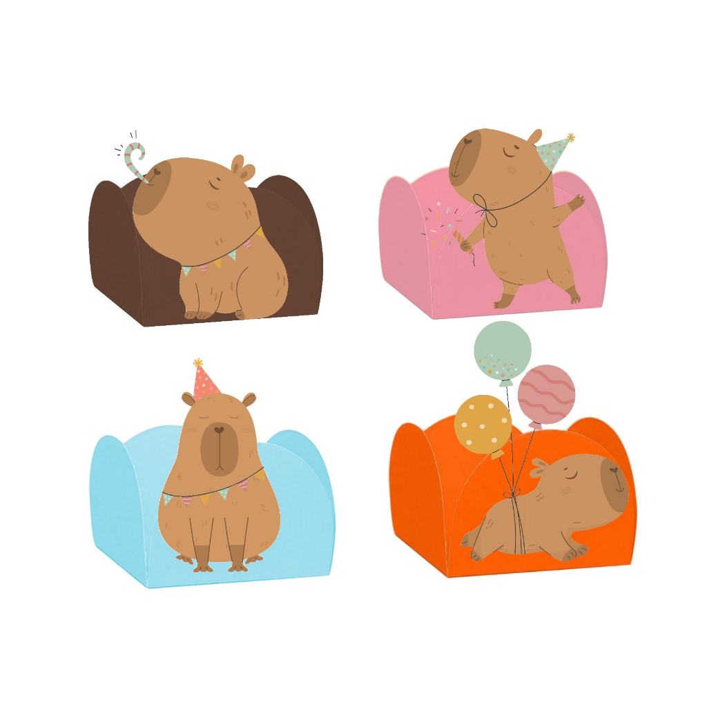 Forminhas para docinhos tema capivara festa PRONTO ENTREGA | Shopee Brasil