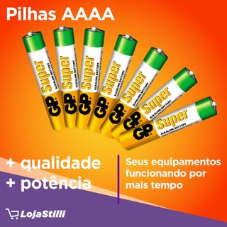 Pilha Alcalina AAAA GP Super Bateria 4A Mini 2 unidades | Shopee Brasil