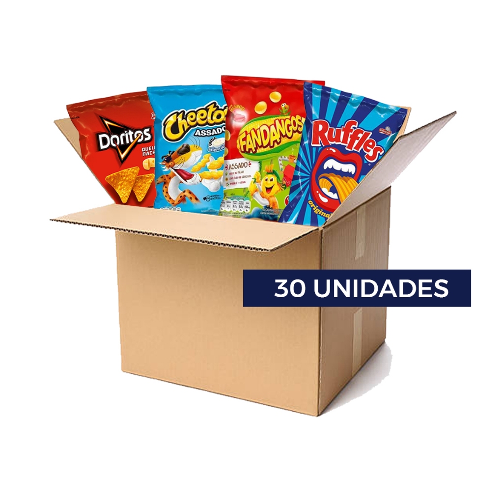Kit com 40 salgadinhos Sortidos Doritos Ruffles Chettos Fandangos Elma Chips | Shopee Brasil
