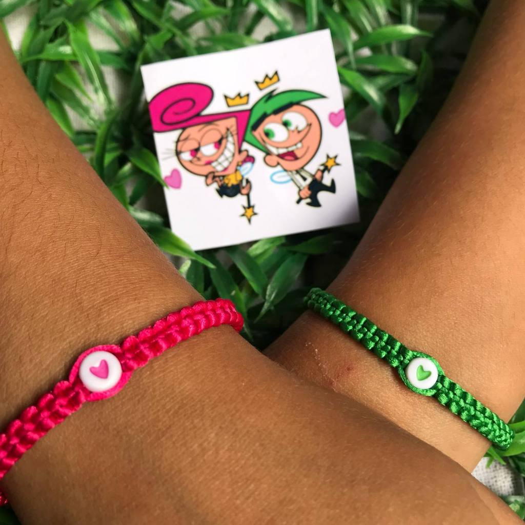 Kit Pulseiras Padrinhos Mágicos, Pulseiras Amizade Casal Cosmo e Wanda ...